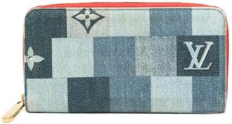 Louis Vuitton Portefeuille zipp&eacute; en denim Pre-owned - Femme - Pre-owned - Multicolore - Taille: ONE Size