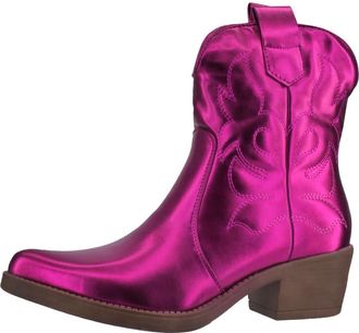 Elara Damen Stiefeletten Cowboy Boots Chunkyrayan 301-A31 Fuxia PU-37