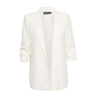 Soaked In Luxury Eleganter Blazer Whisper White - - Jackets - Damen - Wei&szlig; - 2XL