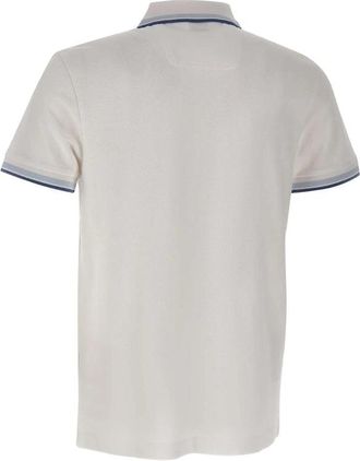 HUGO BOSS Embroidered-Logo Cotton Polo - White