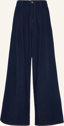 7 For All Mankind Chino Pants Pleated Wide Wide Leg Fit blau