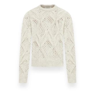 Sportmax Femme, Pulls, Blanc, Taille: 36 FR Collection de Maille &Eacute;l&eacute;gante pour Femmes