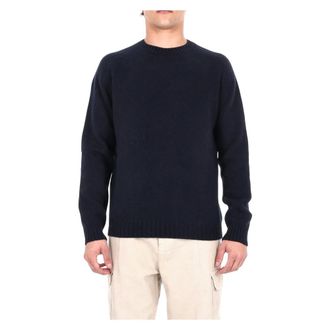 Herno Maglia girocollo in lana - - Knitwear - Herren - Blau - L