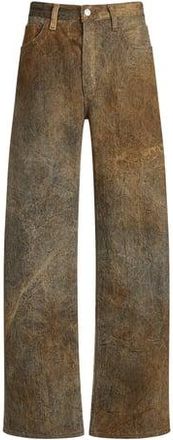 A Gold E Jean Afton en denim de coton d&eacute;lav&eacute;