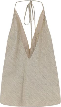 Alysi Femme, Tops, Jaune, Taille: 38 FR Top sans manches trap&egrave;ze