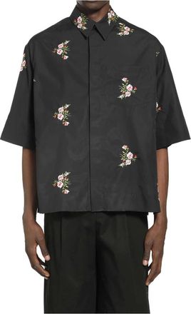 Simone Rocha Homme, Chemises, Noir, Taille: M Boxy Pen Pocket Shirt