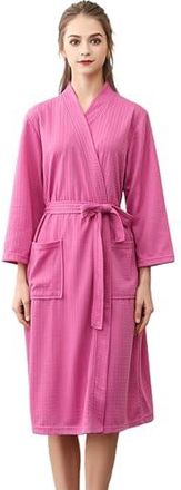 Generic Peignoir gaufr&eacute; extra long pour femmes - Peignoir l&eacute;ger pour femmes grande taille - V&ecirc;tements de d&eacute;tente en peluche robes du matin dhiver peignoirs pe