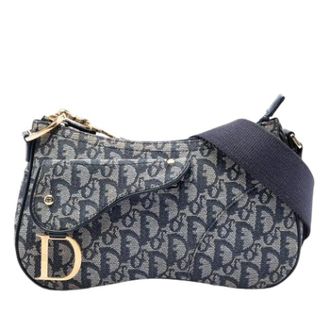 Dior Pre-owned Double Saddle Crossbody Bag - Femme - Pre-owned - Bleu - Taille: ONE Size