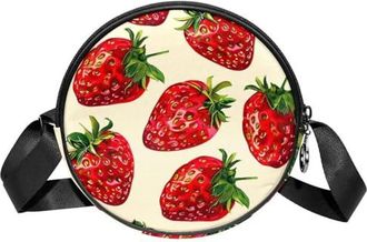 Generic Petit sac &agrave; bandouli&egrave;re Circle pour femme, petit sac &agrave; bandouli&egrave;re avec fermeture &eacute;clair, bretelles r&eacute;glables, sac &agrave; main rond d&eacute;contract&eacute; pour femmes