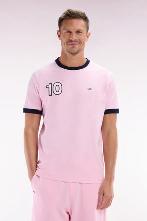 Eden Park T-shirt En Coton Rose Broderie 10 Coupe D&eacute;contract&eacute;e