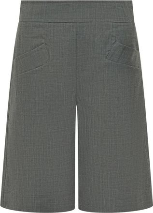 Ganni Femme, Shorts, Gris, Taille: 40 FR Shorts en m&eacute;lange de laine