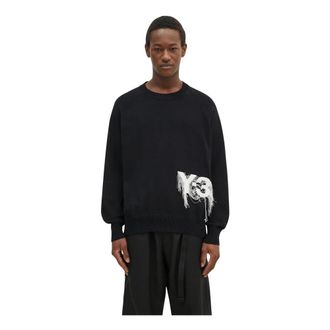 Yohji Yamamoto Knit Crew - - Knitwear - Herren - Schwarzk - M
