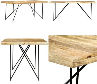 vidaXL Vidaxl - Esstisch 180×90×76 cm Mango Massivholz - Industrieller Tisch - Esstisch Holz - Mangoholz Esstisch - Massivholzessttisch - Esstisch Retro