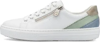 Rieker Chaussures à lacets pour femme L59L1, chaussures confortables pour femme, Blanc 80, 37 EU
