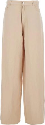 Jucca Femme, Pantalons, Beige, Taille: 40 FR Pantalon en Tencel