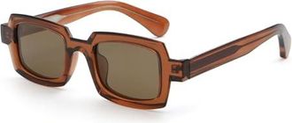 Generic Lunettes De Soleil &Agrave; Monture Carr&eacute;e, R&eacute;tro, For Femmes, F&ecirc;te, Vacances, Hommes, Conduite Quotidienne(Brown)