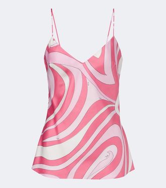 Pucci Top Marmo aus Seiden-Twill