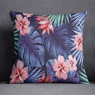 Bonamaison Le Jardin du Lin Kissenhüllen, Cotton, Mehrfarbig, 45x45