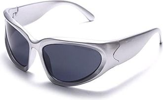 Generic Lunettes de soleil tendance en résine pour homme et femme Style steampunk gothique, C03, Taille unique