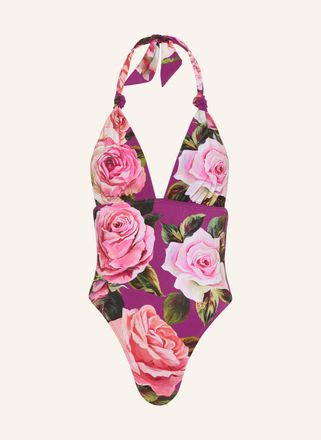 Dolce & Gabbana Neckholder-Badeanzug lila