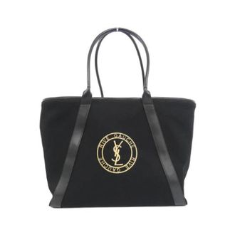 Saint Laurent Pre-owned Rive Gauche Canvas Calf Tote Bag - - Pre-owned - Damen - Schwarzk - ONE SIZE