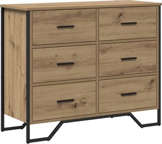 vidaXL Commode chêne artisanal 91 x 35.5 x 74.5 cm Bois dingénierie Vidaxl