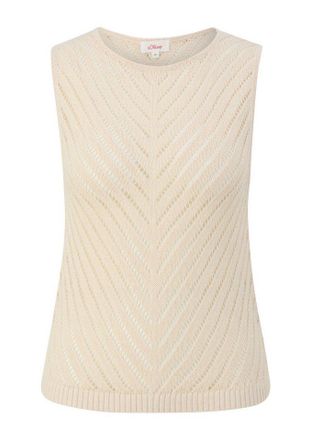 s.Oliver Muscleshirt Strickpullunder Top aus Ajourstrick