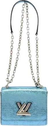 Louis Vuitton Sac bandouli&egrave;re Pre-owned Twist Mini en cuir - Femme - Pre-owned - Bleu - Taille: ONE Size