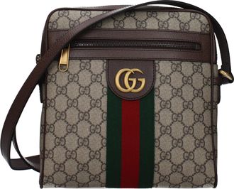 Gucci Sacs &agrave; bandouli&egrave;re Gucci Ophidia pour homme en tissu beige/&eacute;b&egrave;ne