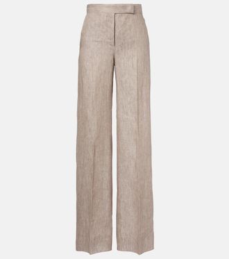 Max Mara Pantalon ample Deserto en lin