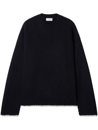 Off-white Pullover mit Kontrastdetails - Schwarz