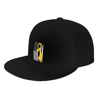 Generic Casquette De Baseball Drapeau De Sensibilisation Au Cancer Infantile Chapeau De Golf R&eacute;glable Respirante Casquette Visi&egrave;re, pour Sport, Les Loisirs, H