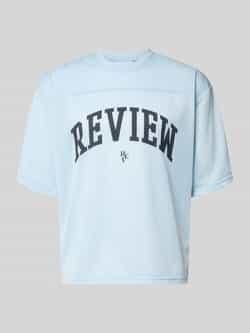Review T-Shirt aus Mesh mit Logo-Print