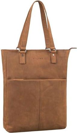 STILORD Lund Sac A Main Femme Tote Bag Cuir Élégant sac à bandoulière pour femme avec compartiment tablette - Design vintage pour femmes élégantes, Couleur:ta