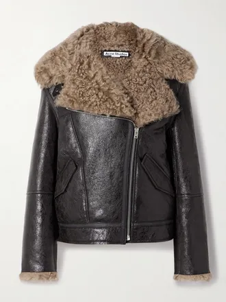 Acne Studios Jacke Aus Shearling - Braun