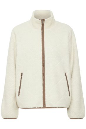 The Jogg Concept JCBebe Damen Jacke Teddy-Jacke &Uuml;bergangsjacke mit Stehkragen Rei&szlig;verschlusstaschen Regular fit, Gr&ouml;&szlig;e:XXL, Farbe:Birch Mix (202723)