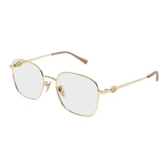 Gucci Quadratischer Metallrahmen - - Accessories - Damen - Gelb - 53 MM