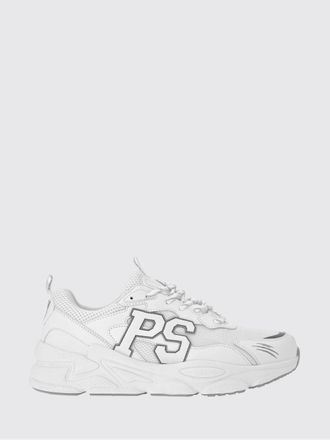 Plein Sport Low-Top-Sneaker aus Leder und Mesh mit Kontrast-Monogramm