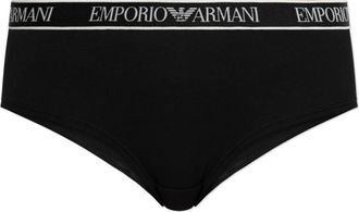 Emporio Armani Femme, Sous-v&ecirc;tements, Noir, Taille: 36 FR Cotton Briefs