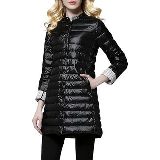 Generic Doudoune chaude et l&eacute;g&egrave;re pour femme - Doudoune matelass&eacute;e - V&ecirc;tement dext&eacute;rieur dhiver, Noir, XXL