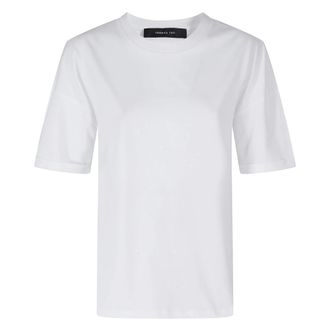 Federica Tosi Femme, Tops, Blanc, Taille: 38 FR T-Shirt en Jersey de Coton