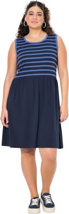 Ulla Popken Damen große Größen Übergrößen Plus Size Jerseykleid mit gestreiftem Top