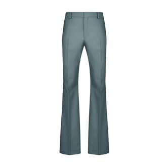 Ami Gr&uuml;ne Wollweite Hosen - - Trousers - Damen - Gr&uuml;n - L