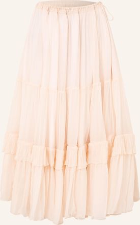Chlo&eacute; Seidenrock Mit R&uuml;schen rosa