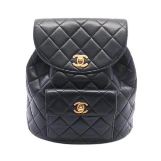 Chanel Pre-owned Matelass&eacute; Turn Lock Chain Backpack - - Pre-owned - Damen - Schwarzk - ONE SIZE