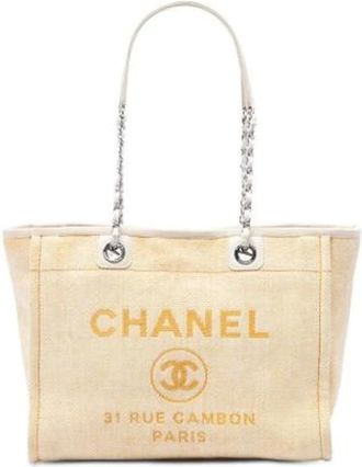 Chanel Pre-owned Raphia sacs-chanel - Femme - Pre-owned - Beige - Taille: ONE Size