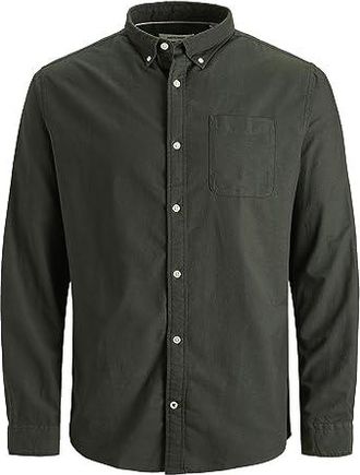 Jack & Jones Homme Jjeoxford Shirt S21 PS Noos Chemise L/S, Vert, 6XL EU