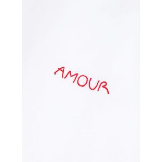 Maison Labiche Popincourt Amour Baumwoll-T-Shirt - Weiß