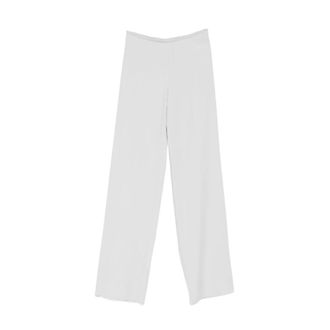 Emporio Armani Weitgeschnittene- schneidergefertigte Hose - - Trousers - Damen - Grau - XS