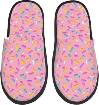 Generic Pantoufles Unisexes Imprimé Beignet Chaussons Automne Hiver Antidérapantes Pantoufles Pour Invités, Pour Intérieur Extérieur, Femmes, Hommes, M